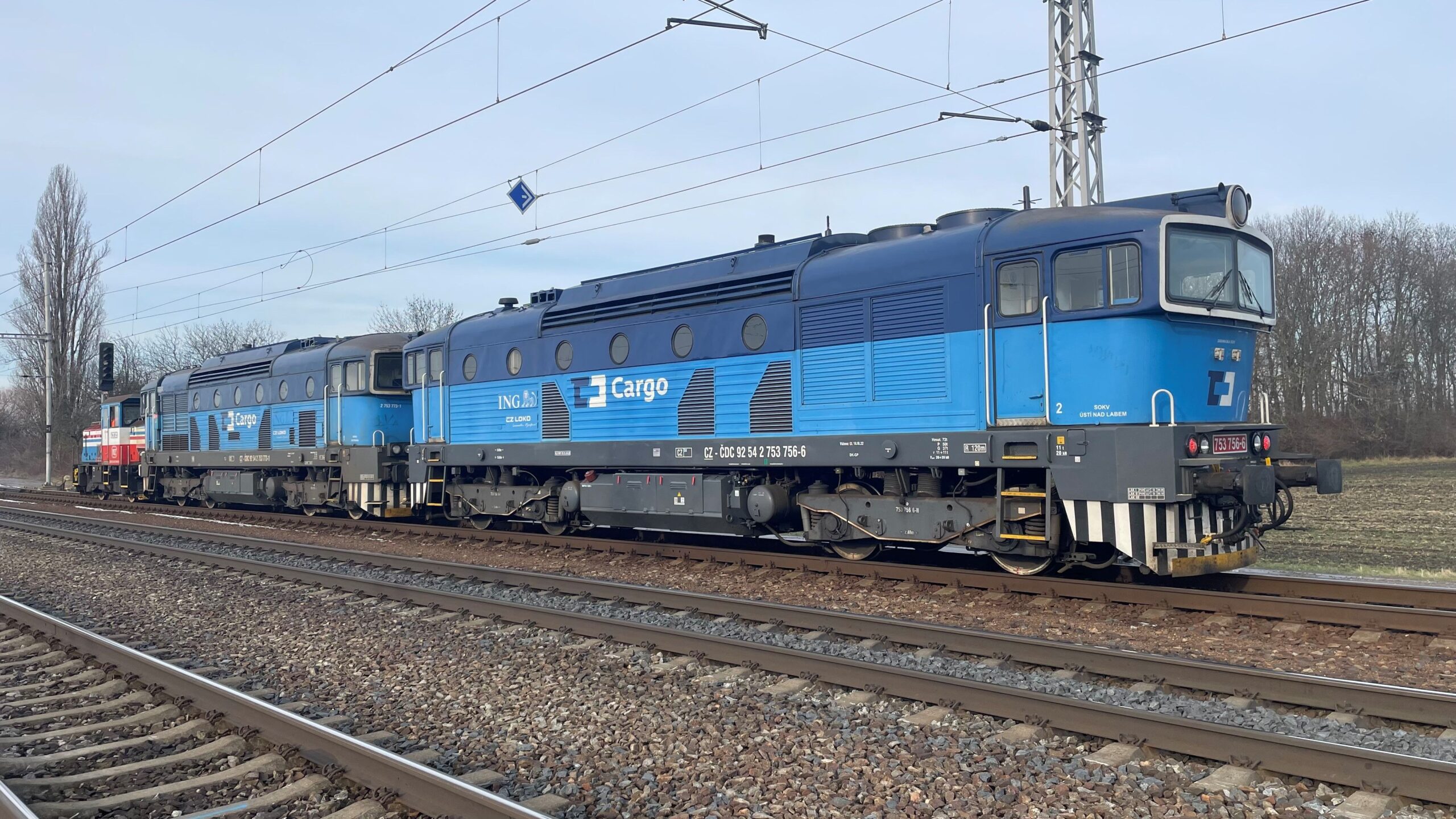 A ČD Cargo´s two locomotives 753.7 arrived on January 19, 2023 to Test ...
